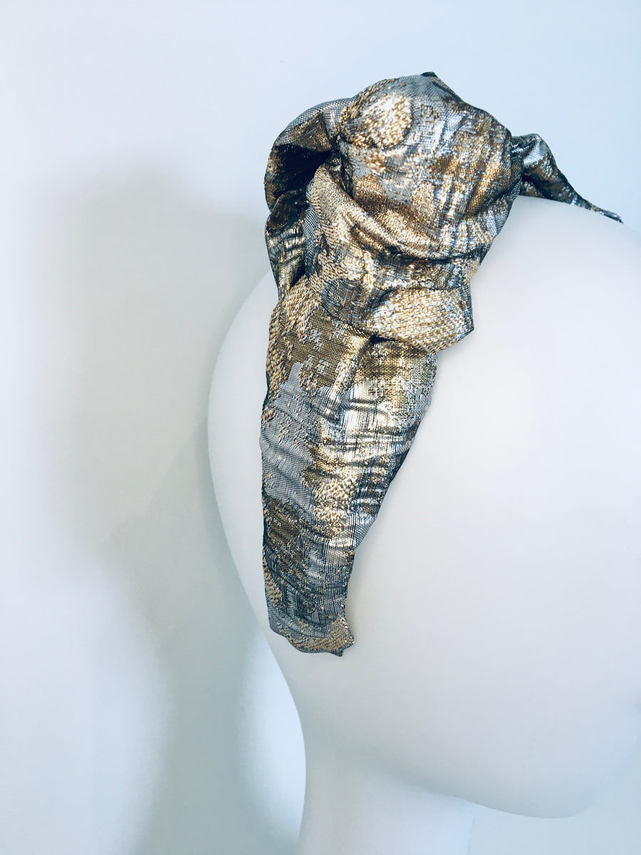 Classic Headband - Metallica Side Knot – Magenta Sunrise